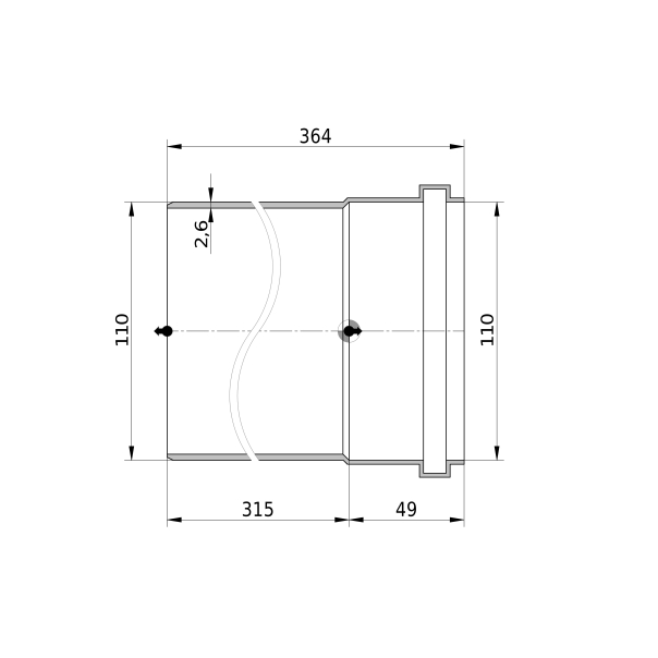 Rura kanalizacyjna Wavin PVC 110 / 315